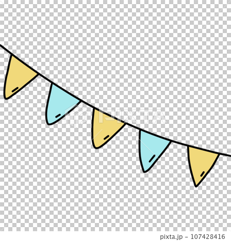 Pennant banner flag drawing - Stock Illustration [107428416] - PIXTA