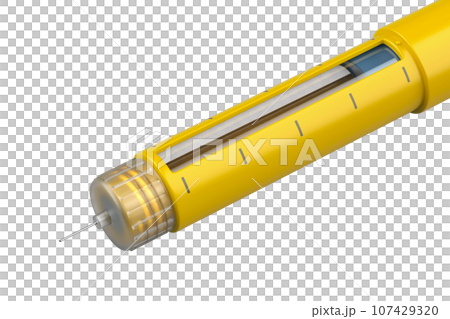 Close up of yellow insulin pen - Stock Illustration [107429320] - PIXTA