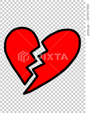 A jagged heart - Stock Illustration [107437364] - PIXTA