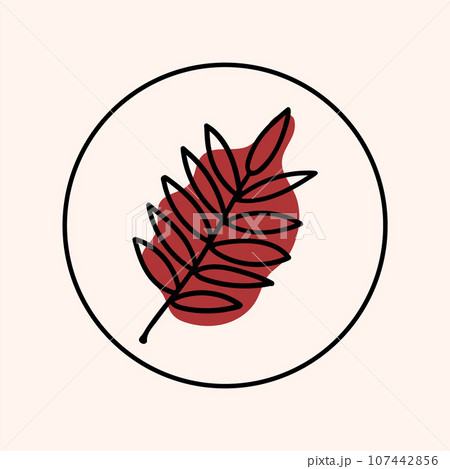 Isolated Rowan Leaf icon. Vector illustration...のイラスト素材 [107442856] - PIXTA