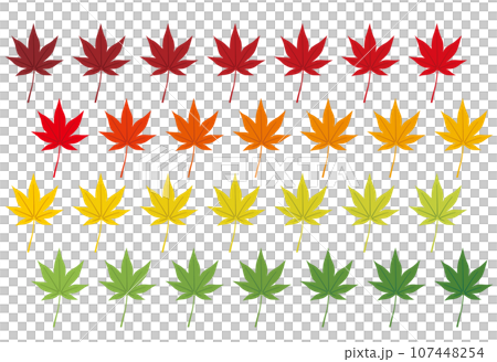Simple autumn leaves gradation illustration - Stock Illustration ...
