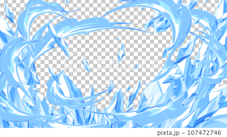 Ice slash effect background_16:9 - Stock Illustration [107472746] - PIXTA