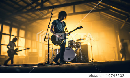 Raw Rock Band Unleashes Electrifying...のイラスト素材 [107475024] - PIXTA