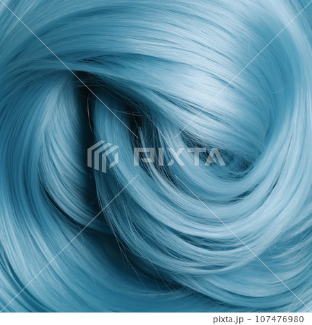 Texture of light blue hair, close-up, macro,...のイラスト素材 [107476980] - PIXTA