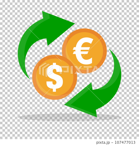 dollar and euro and forex exchange icons - Stock Illustration ...