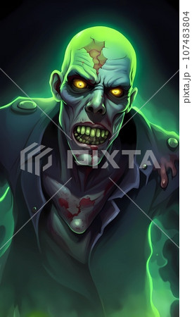 Luminous glowing zombie character design conceptのイラスト素材 [107483804] - PIXTA