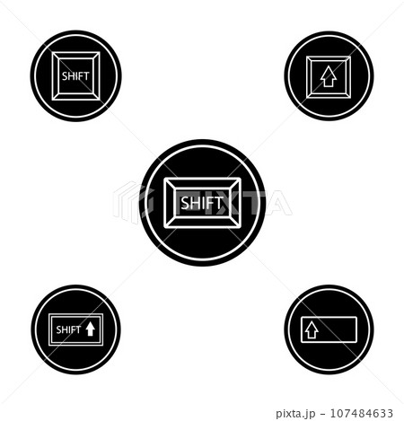 shift key icon vectorのイラスト素材 [107484633] - PIXTA
