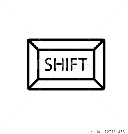 shift key icon vectorのイラスト素材 [107484878] - PIXTA