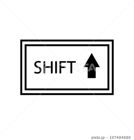 shift key icon vectorのイラスト素材 [107484880] - PIXTA