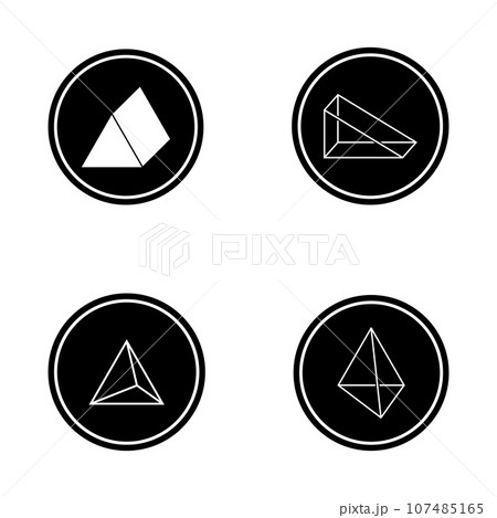 triangle 3d icon vectorのイラスト素材 [107485165] - PIXTA