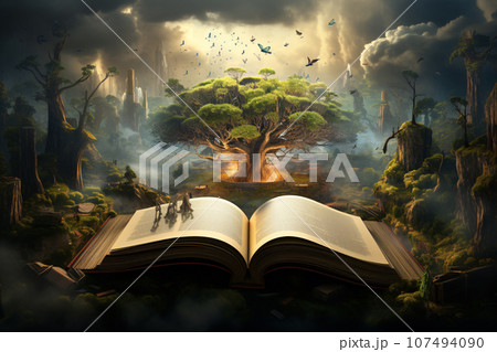 Magical Nature Landscape Fantasy World of Open...のイラスト素材 [107494090 ...
