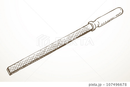 Old steel file. Vector drawingのイラスト素材 [107496678] - PIXTA