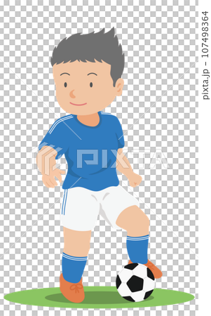 Soccer player trapping the ball - Stock Illustration [107498364] - PIXTA