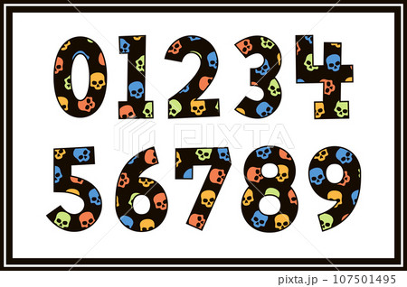 Versatile Collection of Skull Numbers for...のイラスト素材 [107501495] - PIXTA
