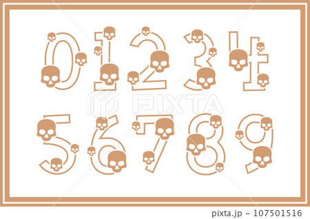 Versatile Collection of Skull Numbers for...のイラスト素材 [107501516] - PIXTA