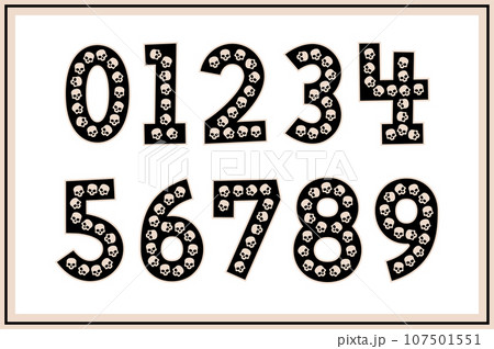 Versatile Collection of Skull Numbers for...のイラスト素材 [107501551] - PIXTA