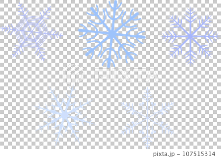 Set of simple snowflakes - Stock Illustration [107515314] - PIXTA