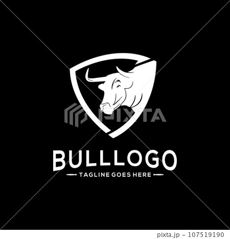 Bull ranch logo vector design templateのイラスト素材 [107519190] - PIXTA