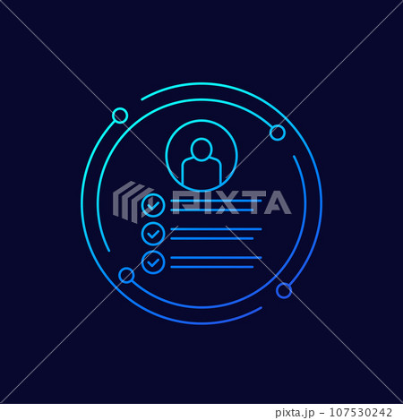 skills, job requirements icon, linear designのイラスト素材 [107530242] - PIXTA