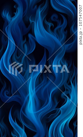 abstract background with blue fire flamesのイラスト素材 [107547007] - PIXTA