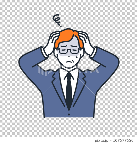 A simple vector illustration of a worried boss... - Stock Illustration ...