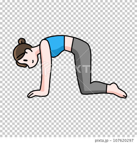 woman stretchingのイラスト素材 [107620297] - PIXTA