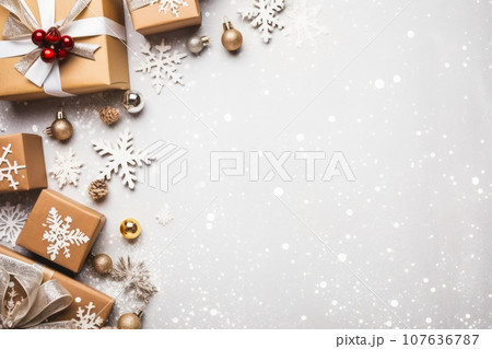 Merry Christmas Concept: Gifts, and Vibrant...のイラスト素材 [107636787] - PIXTA