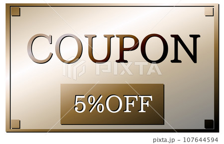 おしゃれなクーポンイラスト【5%OFF】のイラスト素材 [107644594] - PIXTA