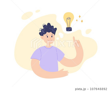Animated Person With A Picture Of An Idea