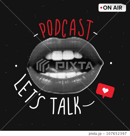 Cover for a true crime podcast theme. Open...のイラスト素材 [107652397] - PIXTA