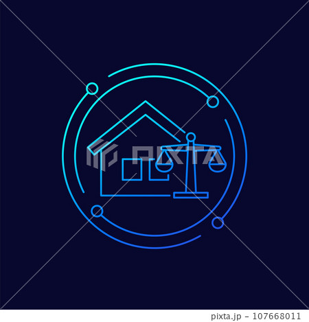 probate law icon, linear designのイラスト素材 [107668011] - PIXTA