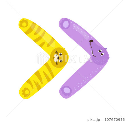 Punctuation Mark in the Form of a Cute Animalのイラスト素材 [107670956] - PIXTA