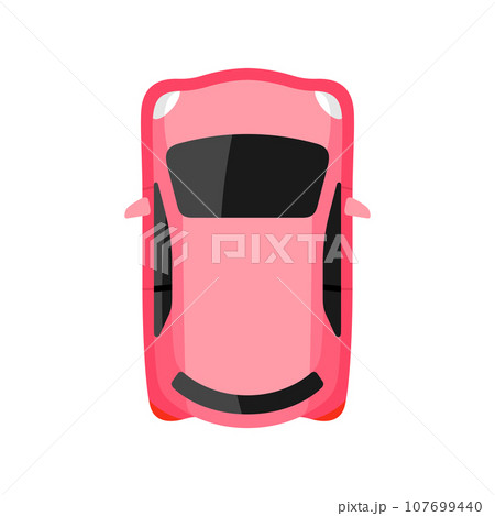 Pink car top view vector illustrationのイラスト素材 [107699440] - PIXTA