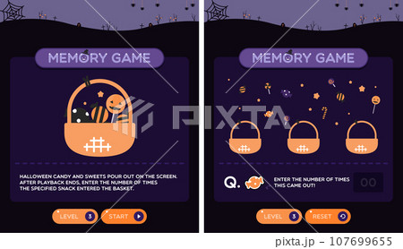 Halloween Background Memory Mini Game Eventのイラスト素材 [107699655] - PIXTA