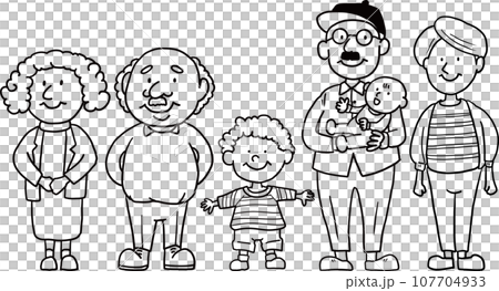 Simple and cute illustration of a family of... - Stock Illustration ...