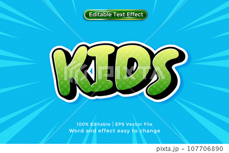 Vector kids text editable text effectのイラスト素材 [107706890] - PIXTA