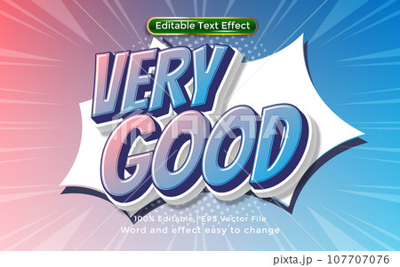 Vector very good text editable text effectのイラスト素材 [107707076] - PIXTA