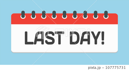 Countdown daily page calendar icon - last dayのイラスト素材 [107775731] - PIXTA