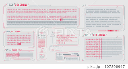 HUD interface design for decoding big data.のイラスト素材 [107806947] - PIXTA