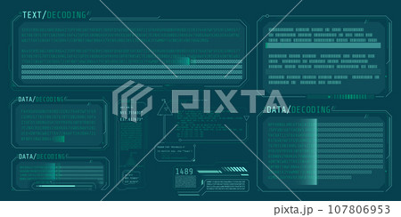 HUD interface design for decoding big data.のイラスト素材 [107806953] - PIXTA