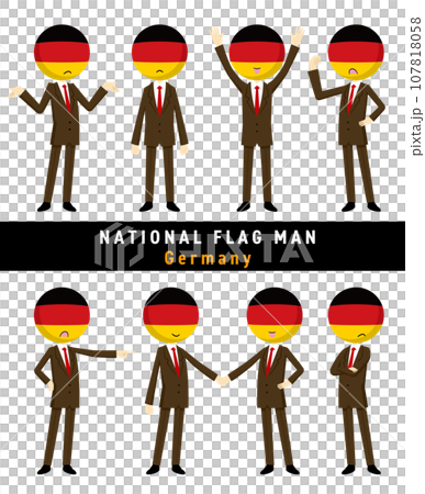 A character set that personifies the German flag - Stock Illustration ...