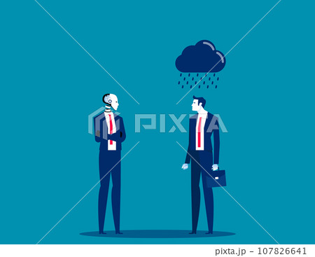 Human depression sadness. Business artificial...のイラスト素材 [107826641] - PIXTA