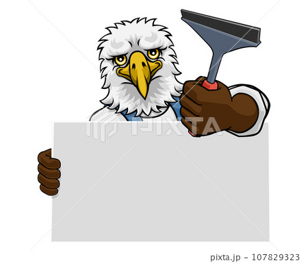 Window Cleaner Eagle Car Wash Cleaning Mascotのイラスト素材 [107829323] - PIXTA