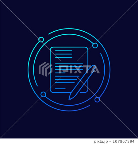 Will icon, linear vector designのイラスト素材 [107867594] - PIXTA