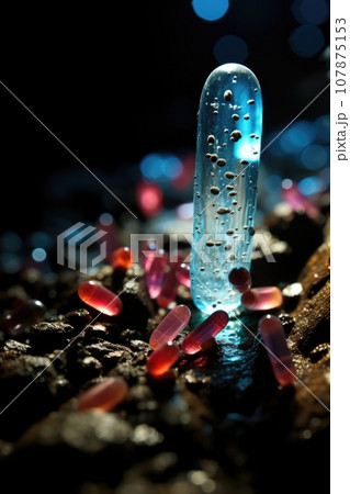 Microworld of bacteria contamination, AIのイラスト素材 [107875153] - PIXTA