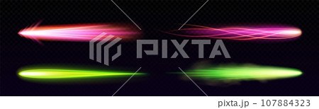 Rocket missile or star falling light vfx effect.のイラスト素材 [107884323] - PIXTA