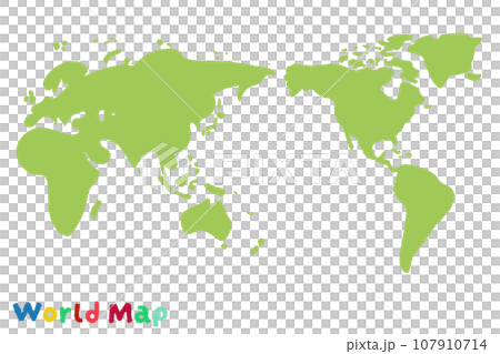 Rough hand drawn world map - Stock Illustration [107910714] - PIXTA