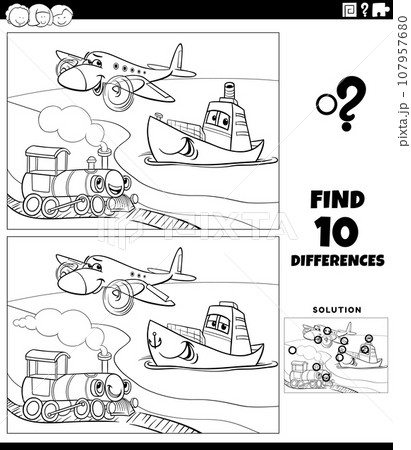 differences activity with transportation...のイラスト素材 [107957680] - PIXTA