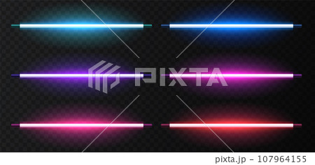 Neon lamp vector set.のイラスト素材 [107964155] - PIXTA