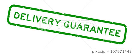 Grunge green delivery guarantee word square...のイラスト素材 [107971445] - PIXTA